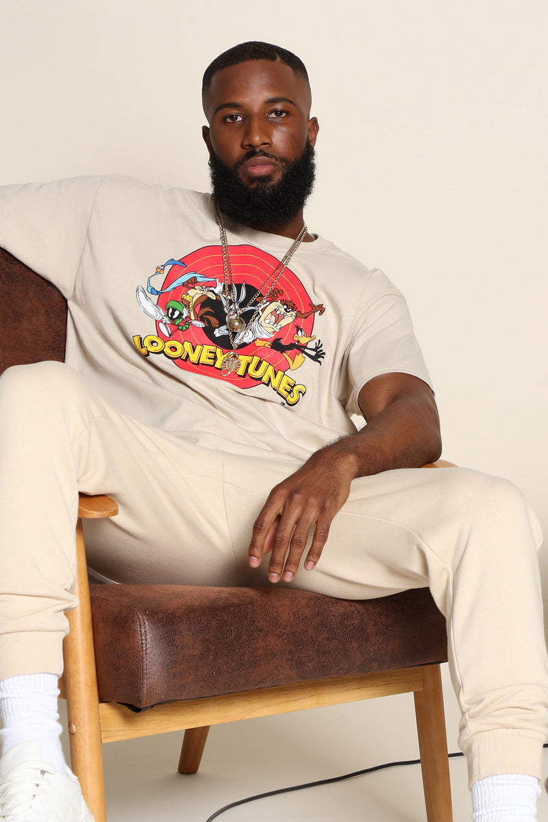 Looney Tunes Squad Short Sleeve Tee - Tan | Fashion Nova, Mens Graphic ...