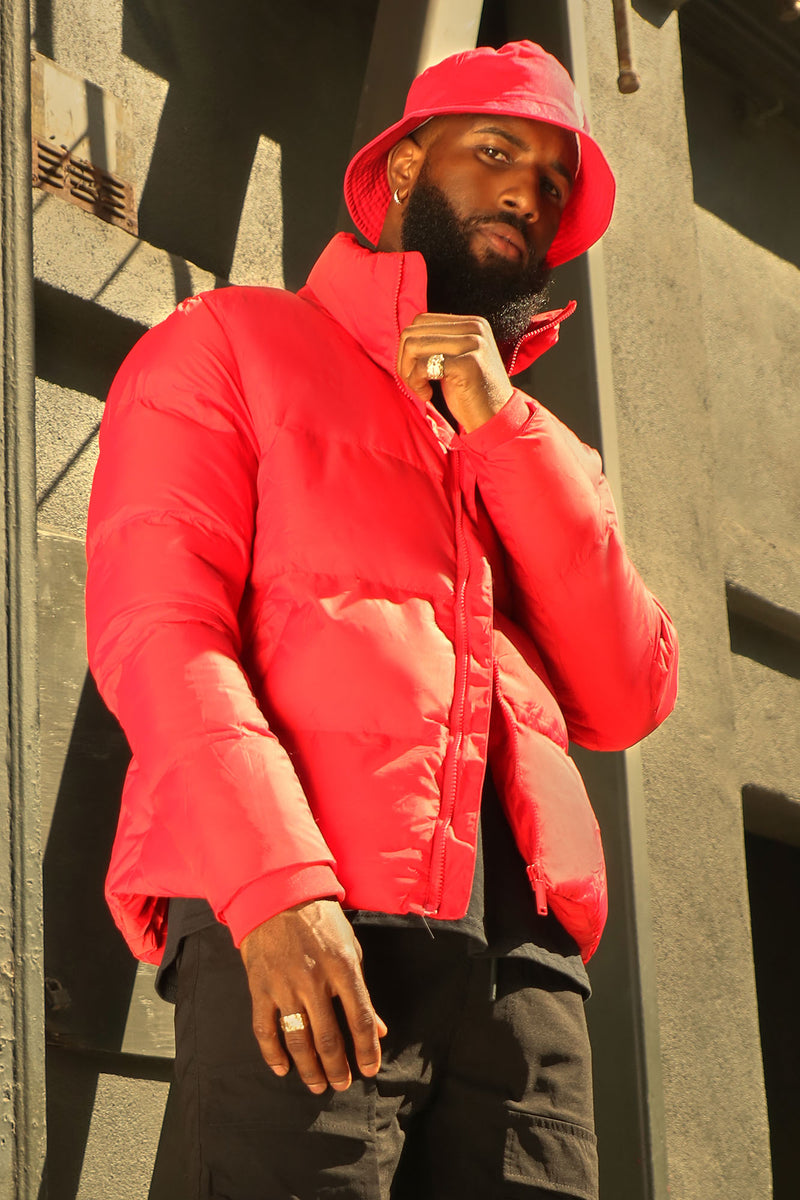 Now Or Never Puffer Jacket - Red | Fashion Nova, Mens Jackets | Fashion ...