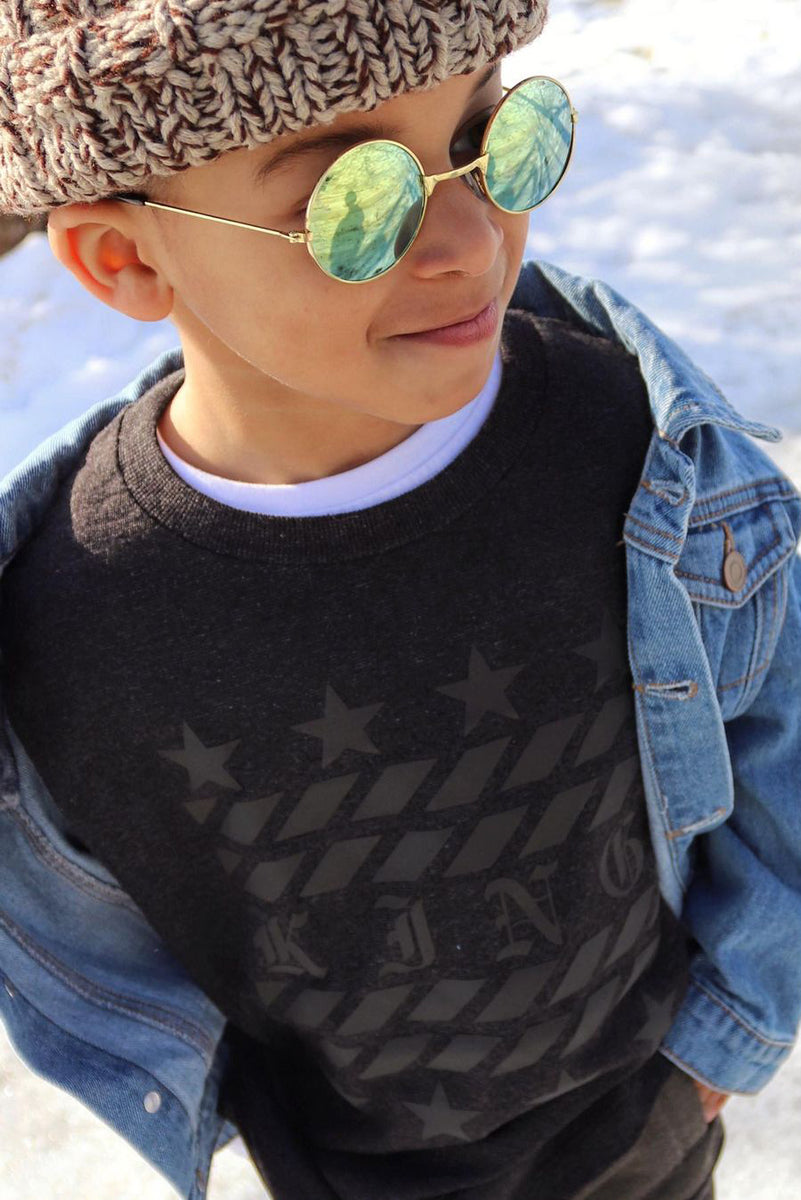 Mini All Star King Short Sleeve Tee - Charcoal | Fashion Nova, Kids ...