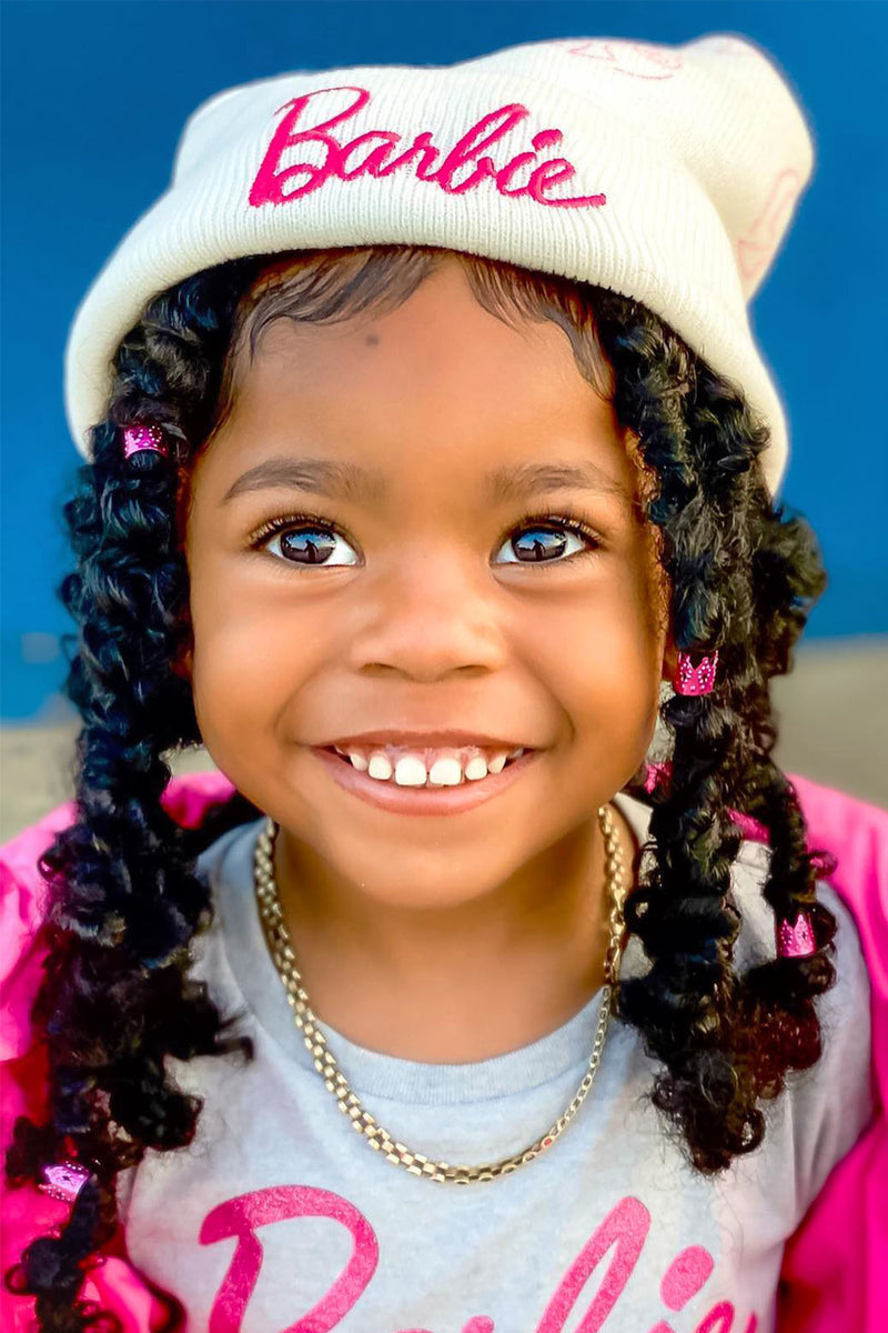 Mini Barbie Girl Beanie - White | Fashion Nova, Kids Hats | Fashion Nova