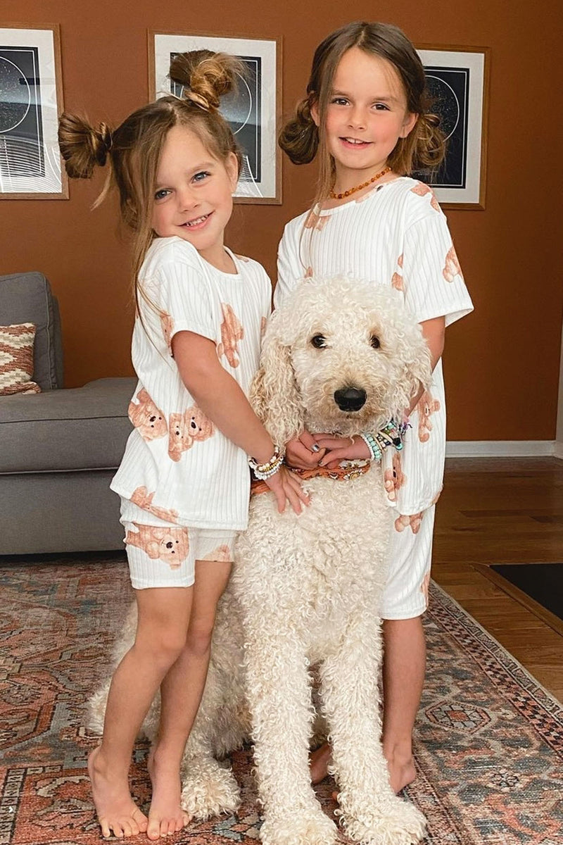 Mini Bear Hugs Biker Short Set - Ivory | Fashion Nova, Kids Sets ...