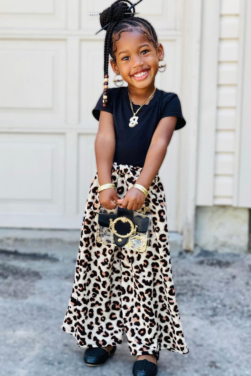 Mini Bossy Tie Front Pant Set - Black/combo | Fashion Nova, Kids Sets ...