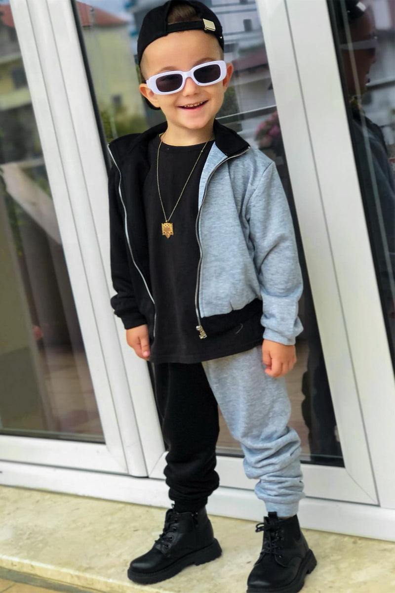 Mini Cayden Colorblock Jogger Set - Black/combo | Fashion Nova, Kids ...