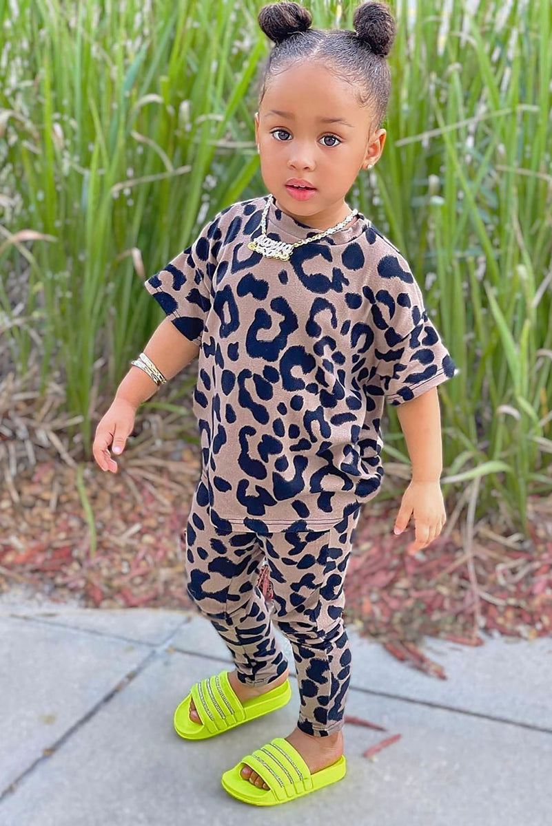 Mini Chelsea Leopard Legging Set - Brown/combo | Fashion Nova, Kids ...