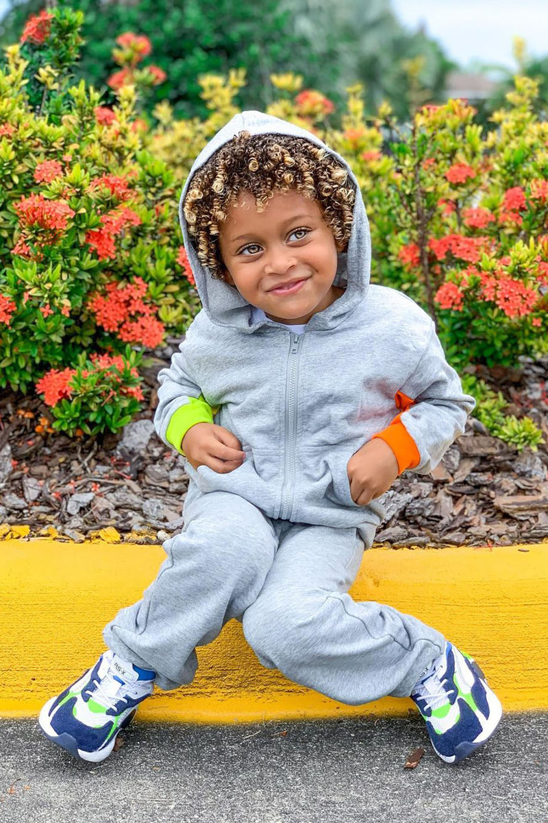 Mini Chris Color Block Jogger Set - Heather/Combo | Fashion Nova, Kids ...