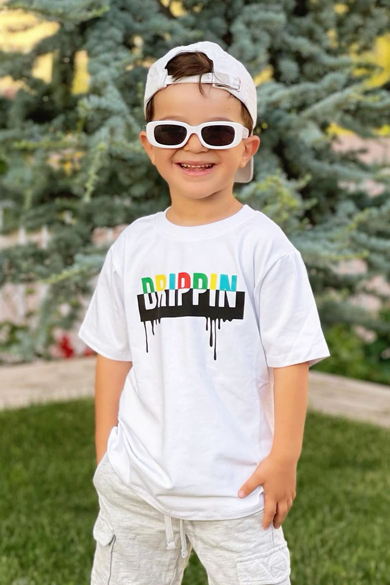 Mini Drippin Short Sleeve Tee - White | Fashion Nova, Kids Tops & T ...