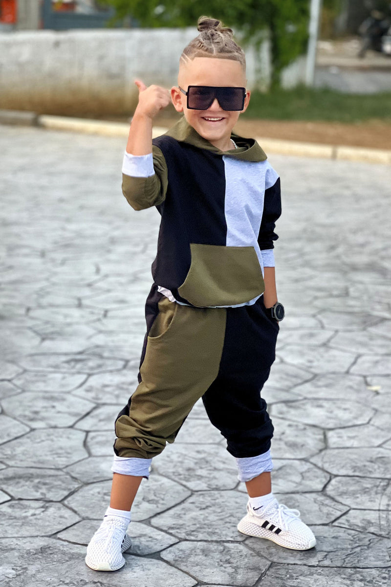 Mini Jordan Colorblock Jogger Set - Olive/combo | Fashion Nova, Kids ...