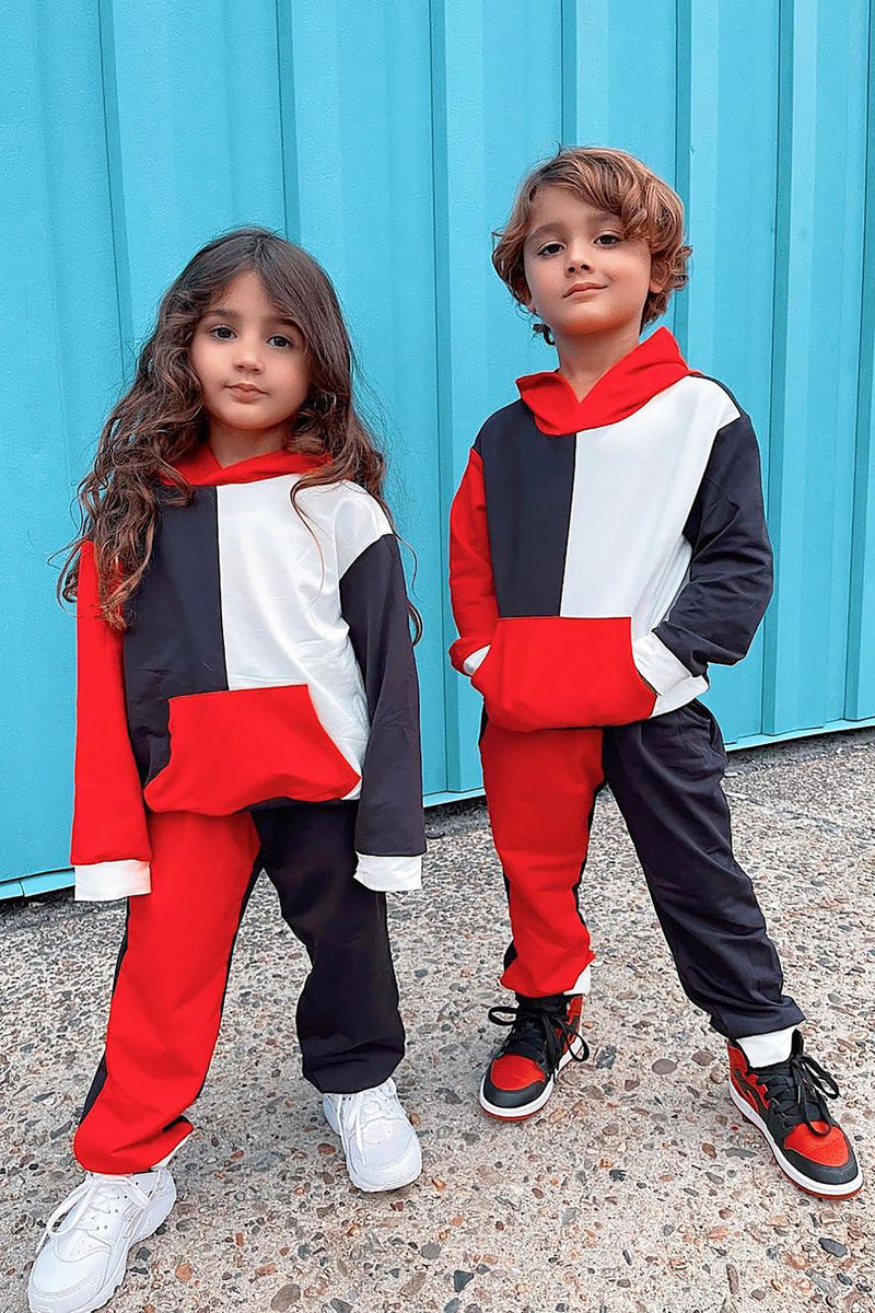Mini Jordan Colorblock Jogger Set - Red/combo | Fashion Nova, Kids Sets ...