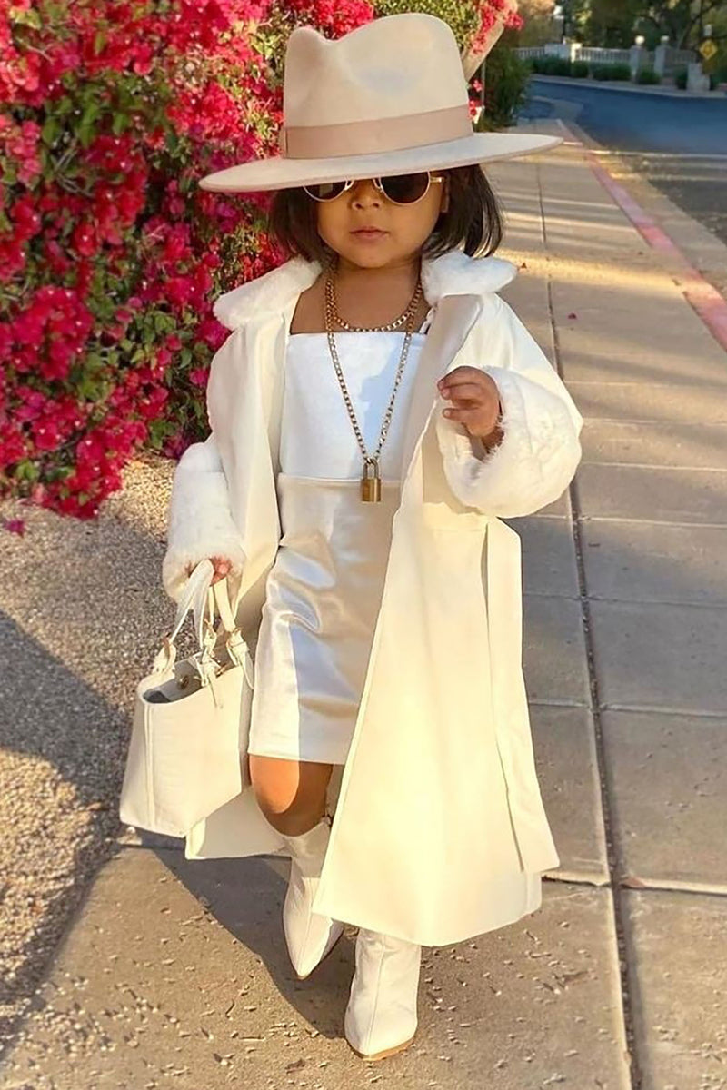 Mini Just Fabulous Faux Leather Coat - Ivory | Fashion Nova, Kids ...