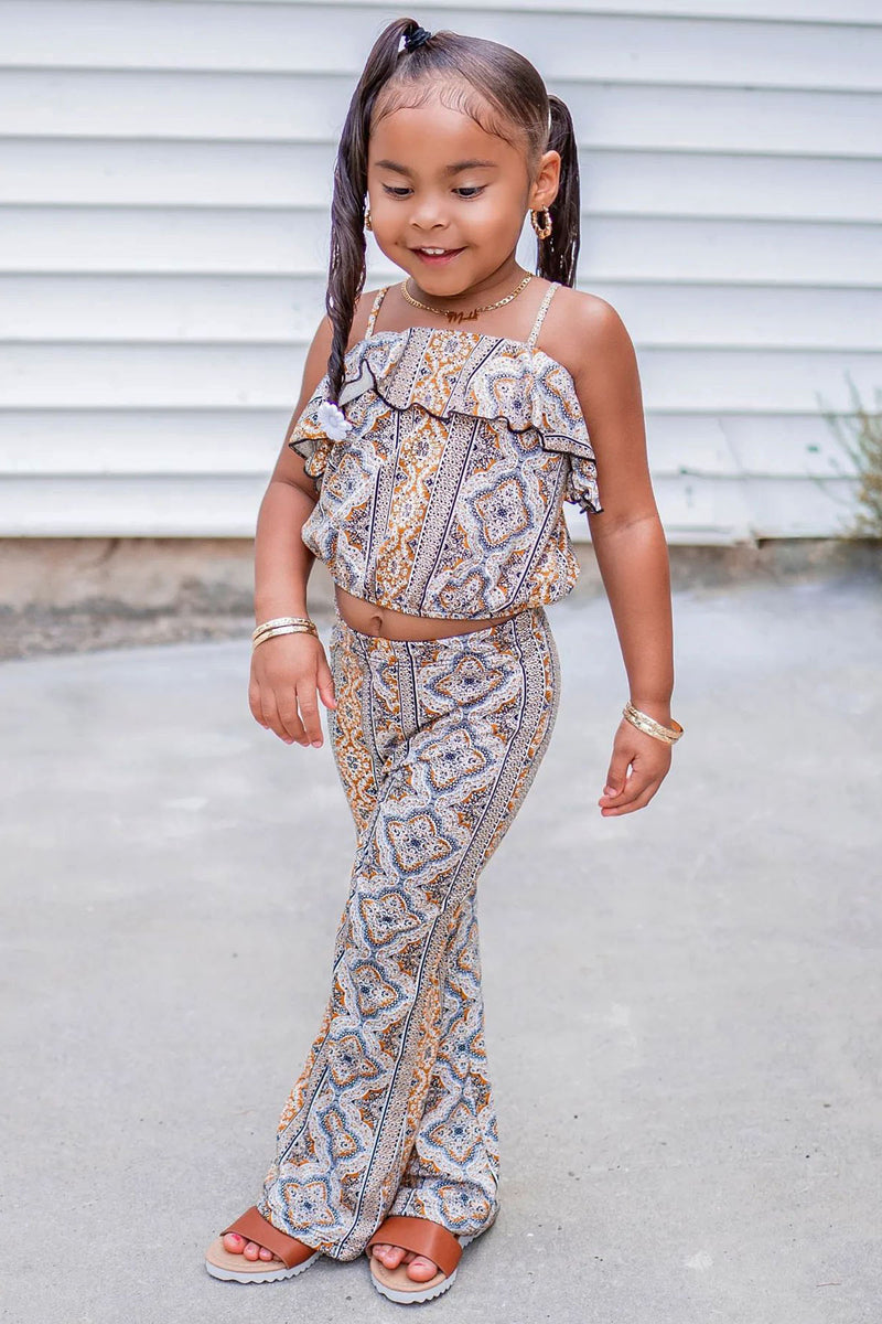 Mini Just Living Girl Pant Set - Mustard/combo | Fashion Nova, Kids ...