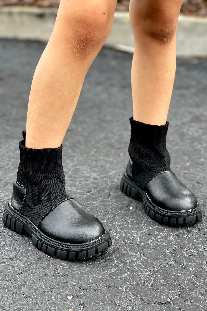 Mini Keep It Stepping Slip On Booties - Black | Fashion Nova, Kids ...