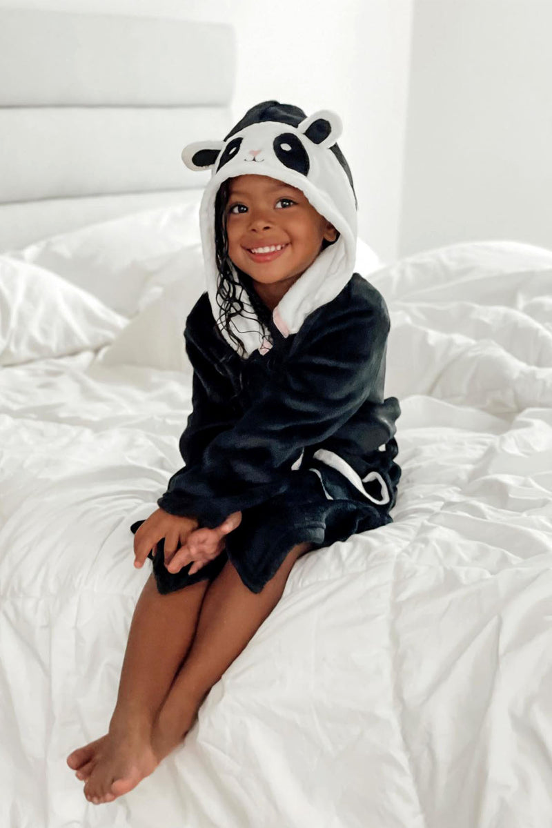 Mini Panda Panda Hooded Robe - Black | Fashion Nova, Kids Sleepwear ...
