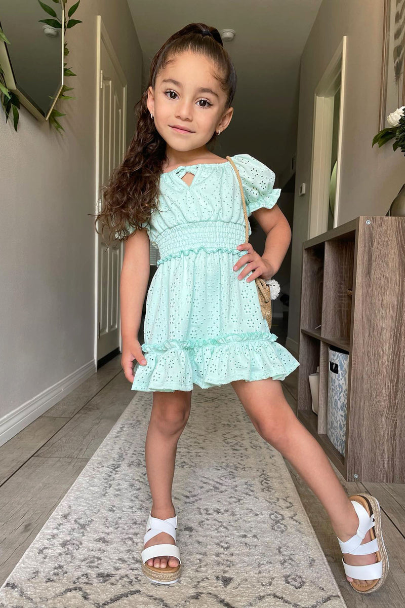 Mini Pretty Picnic Eyelet Dress - Mint | Fashion Nova, Kids Dresses ...