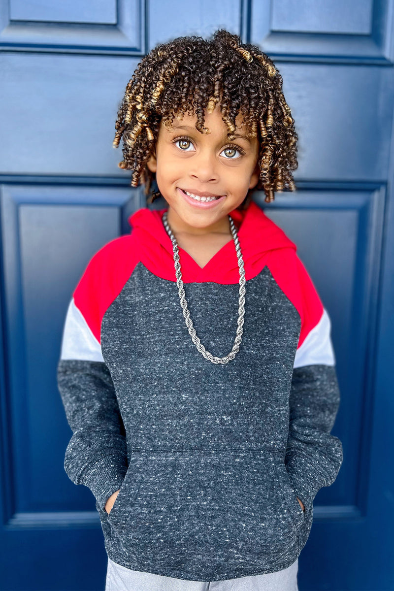 Mini Ryan Colorblock Hoodie - Red/combo | Fashion Nova, Kids ...