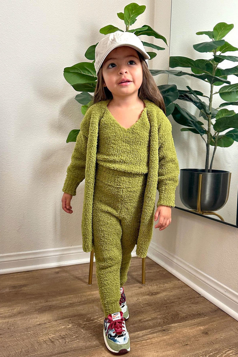 Mini Stay Cozy 3 Piece Legging Set - Chartreuse | Fashion Nova, Kids Sets | Fashion Nova