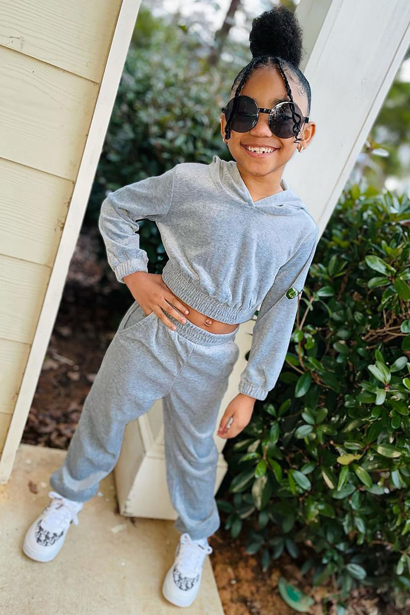 Mini Stick Around Jogger Set - Heather Grey | Fashion Nova, Kids Sets ...