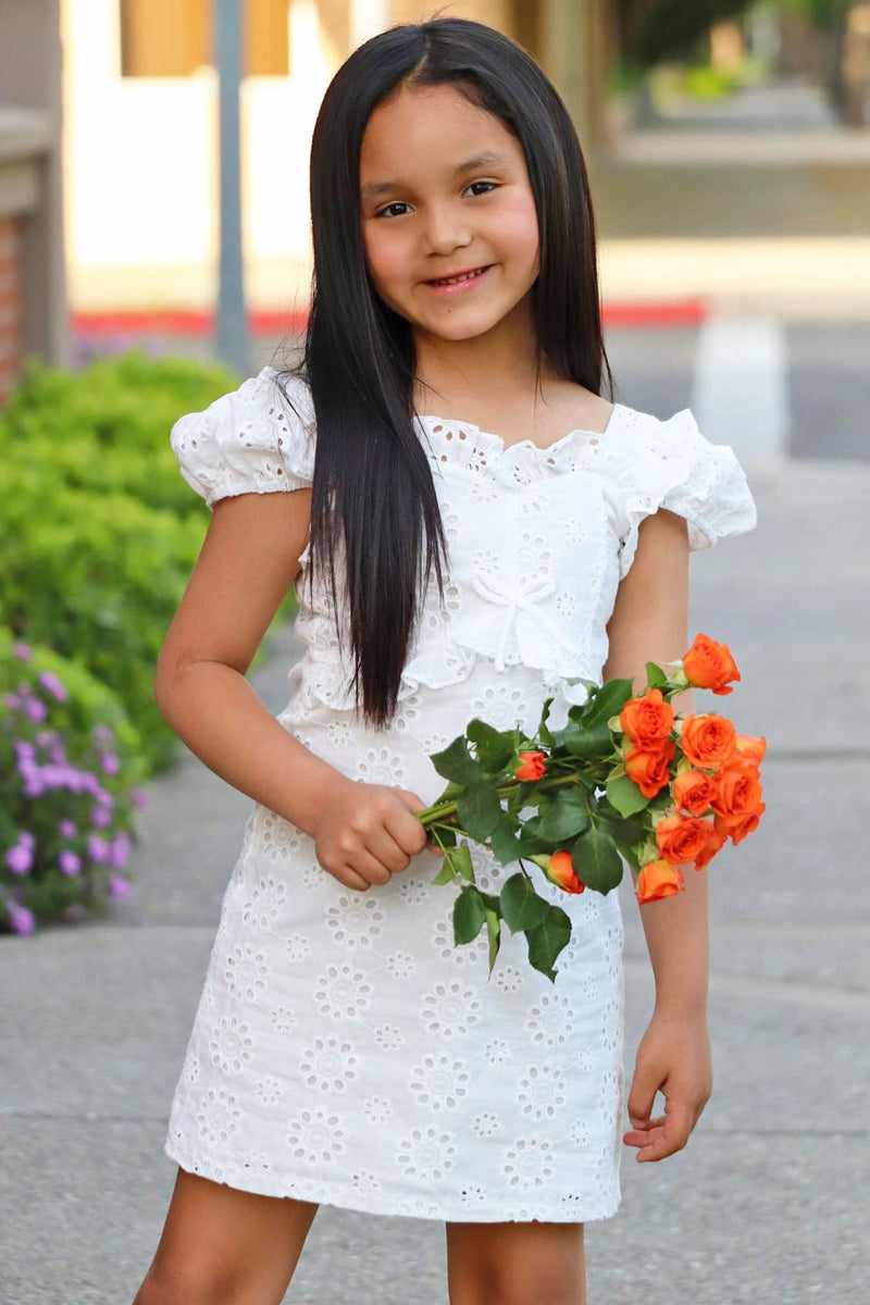 Mini Summer Eyelet Dress - White | Fashion Nova, Kids Dresses | Fashion ...