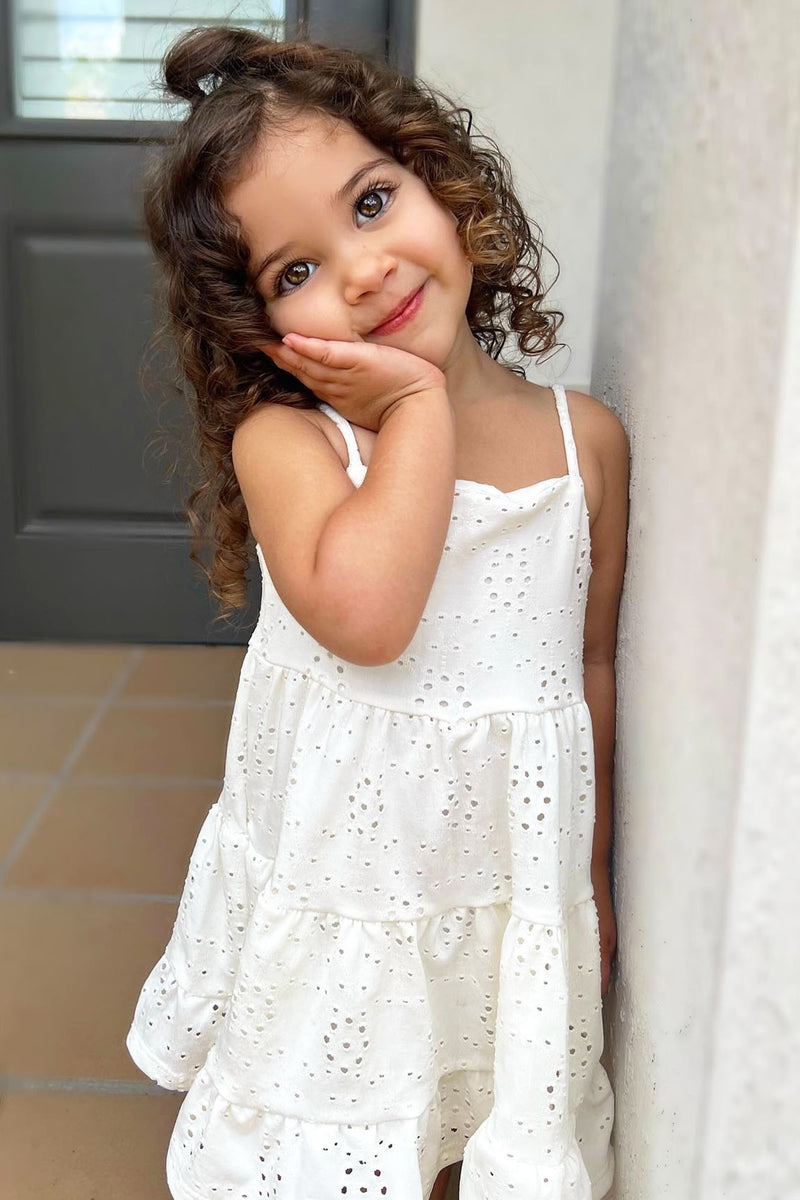 Mini Sweetie Eyelet Tiered Dress - Ivory | Fashion Nova, Kids Dresses ...