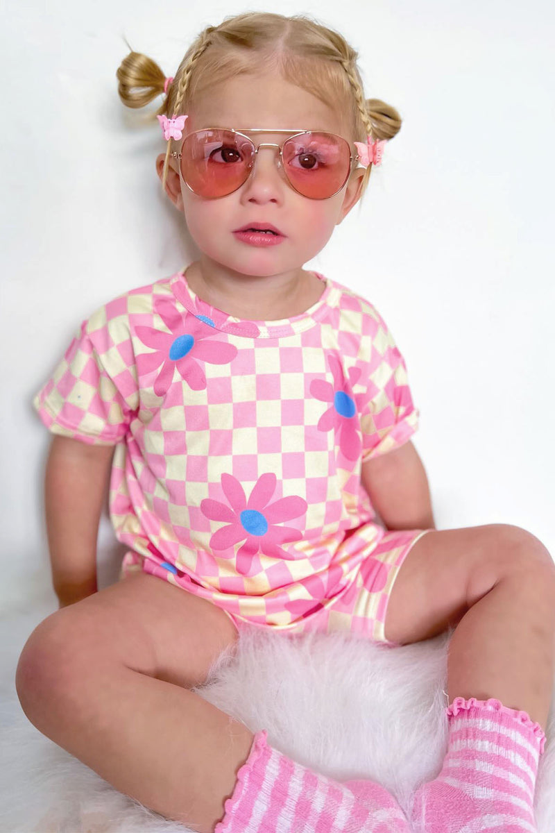 Mini You're Groovy Biker Short Set - Pink | Fashion Nova, Kids Sets ...