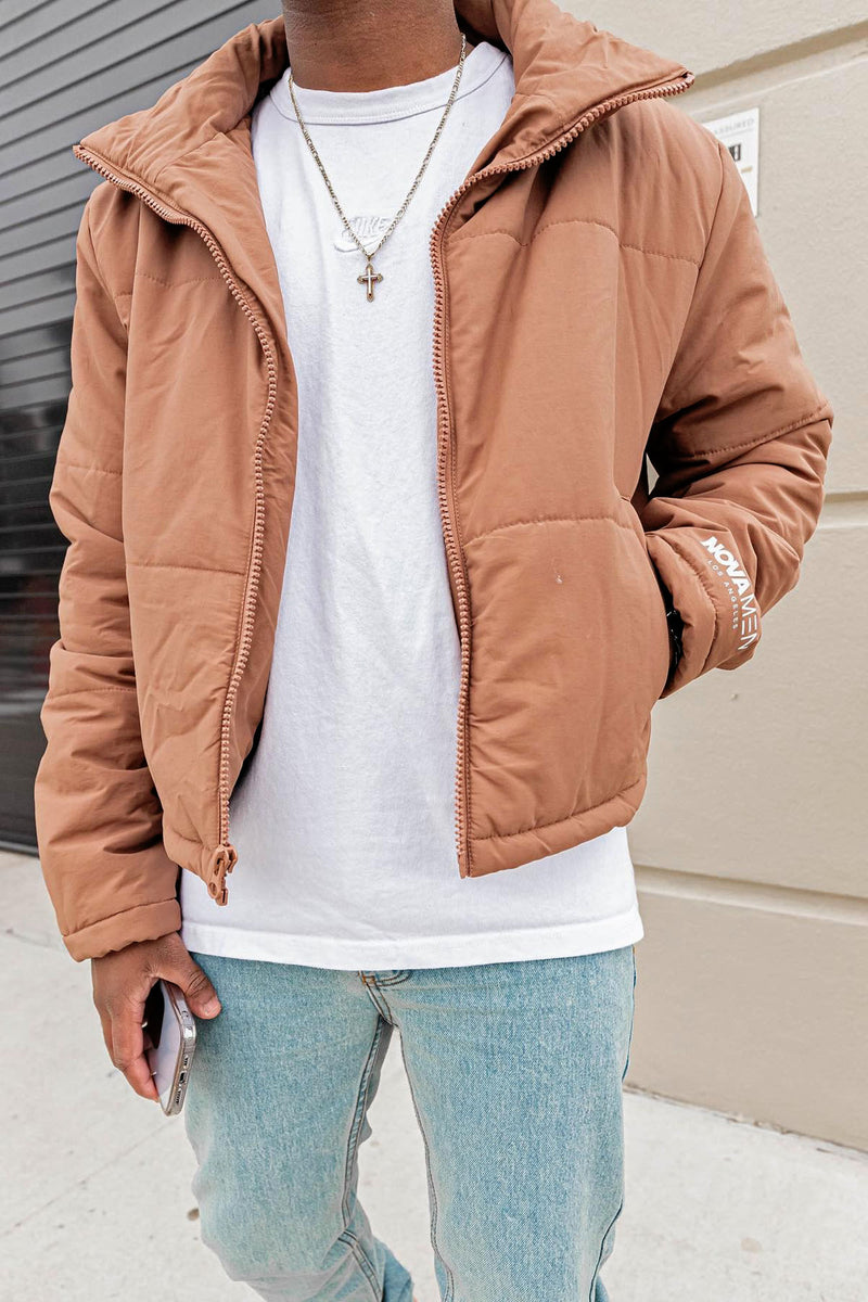 NovaMen Crop Puffer Jacket - Brown | Fashion Nova, Mens Jackets ...