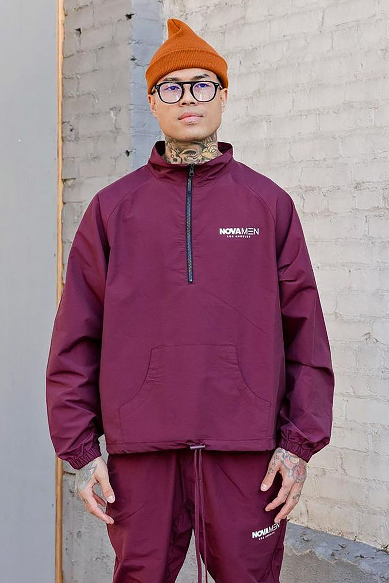 Novamen Anorak - Burgundy | Fashion Nova, Mens Jackets | Fashion Nova