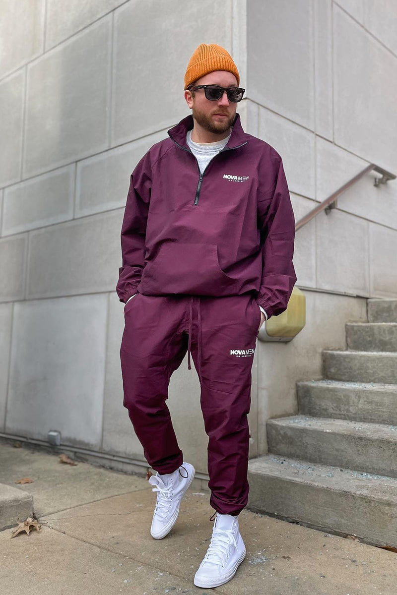 Novamen Anorak - Burgundy | Fashion Nova, Mens Jackets | Fashion Nova