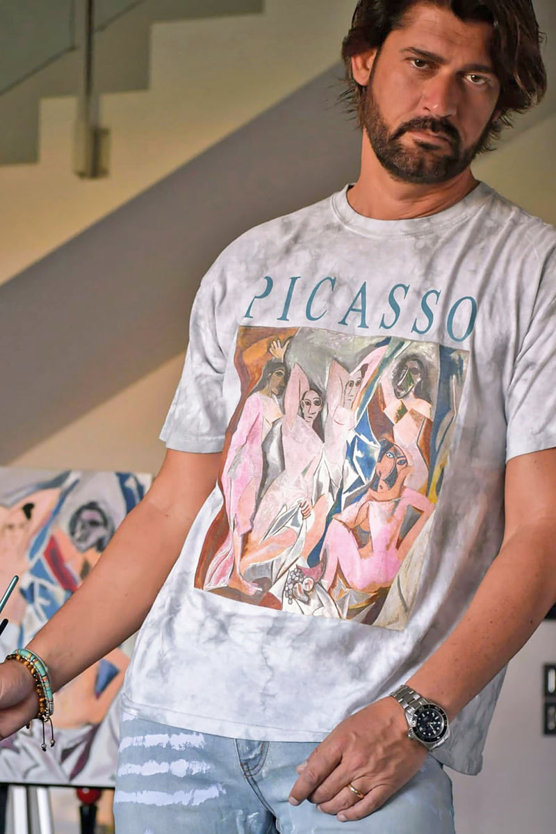 Picasso Art Short Sleeve Tee - White/combo | Fashion Nova, Mens Graphic ...