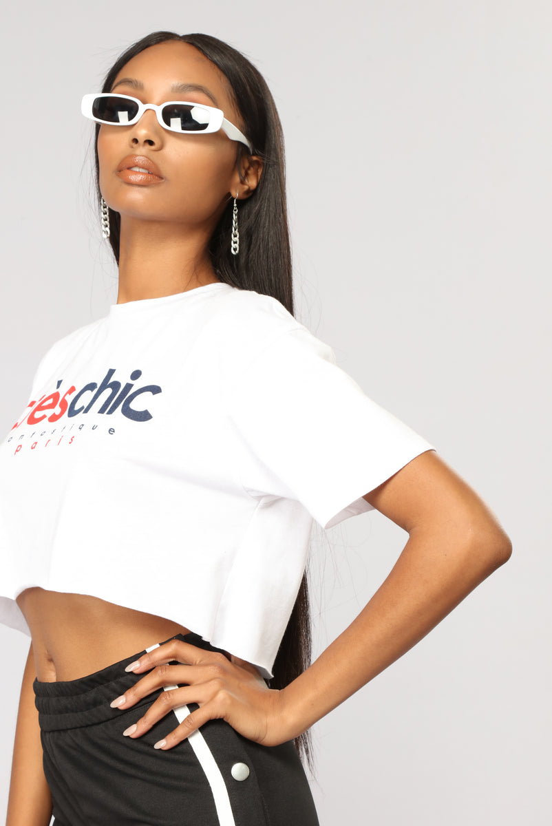 Tres Chic Cropped Top - White | Fashion Nova, Screens Tops and Bottoms ...