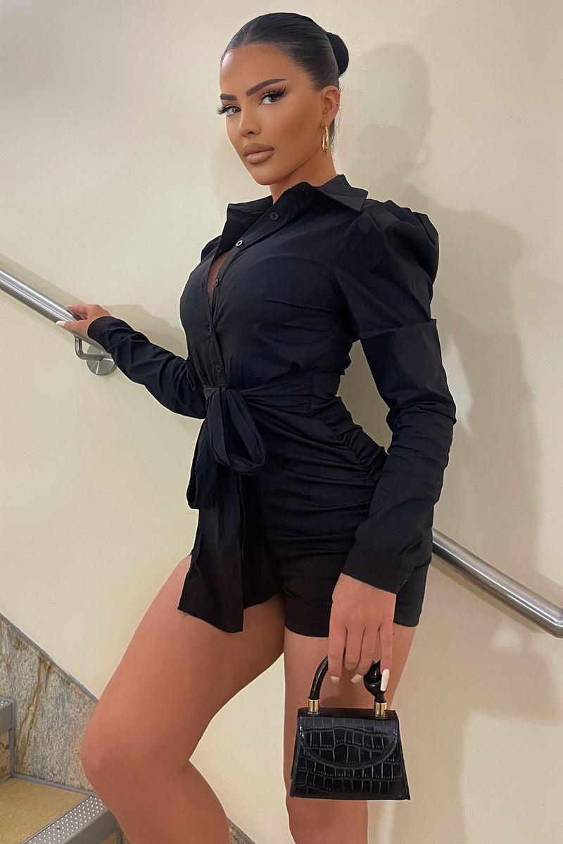 Stay Chic Romper - Black | Fashion Nova, Rompers | Fashion Nova