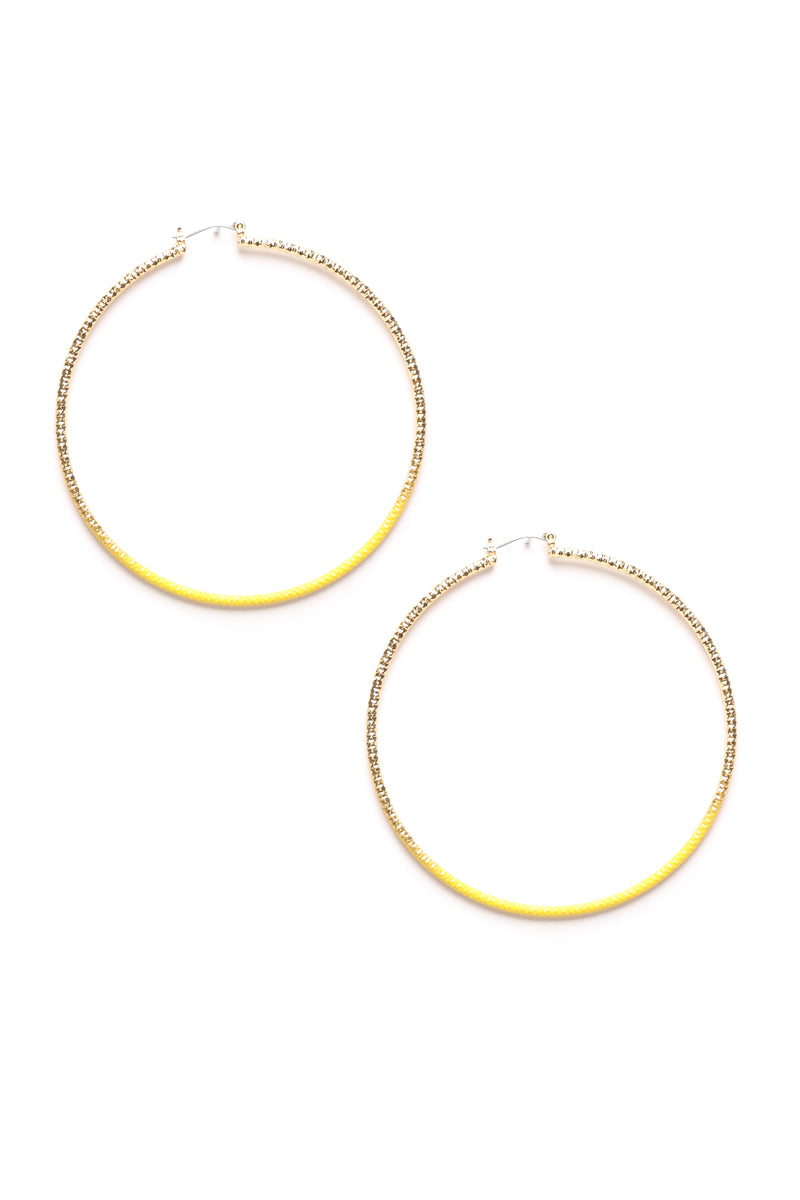 Dipped Down Low Hoops - Yellow | Fashion Nova, Jewelry | Fashion Nova