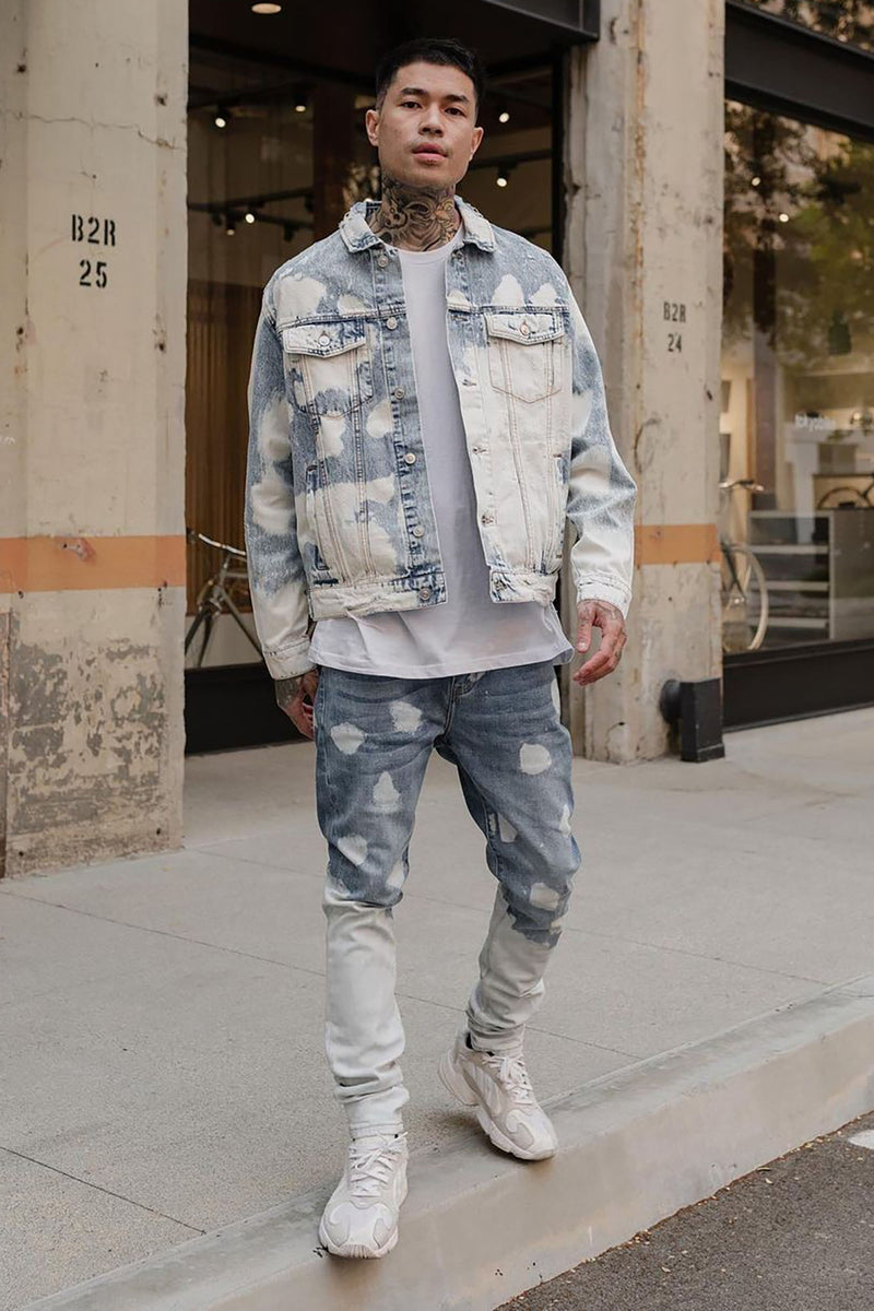 Travis Bleached Denim Jacket - Light Wash | Fashion Nova, Mens Jackets ...