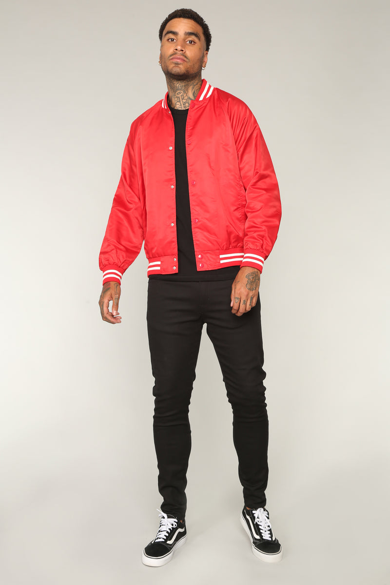 Varsity Jacket - red | Fashion Nova, Mens Jackets | Fashion Nova
