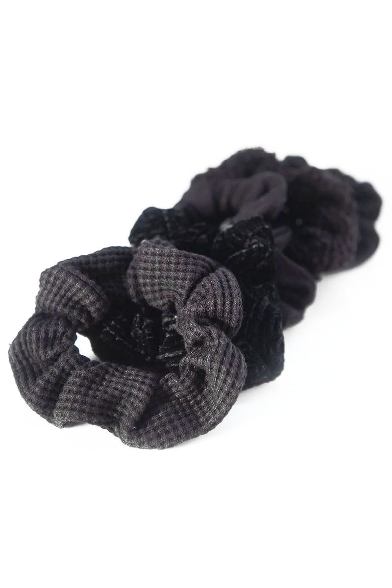 kitsch Textured Scrunchie Set - Black | Fashion Nova, Beauty | Fashion Nova