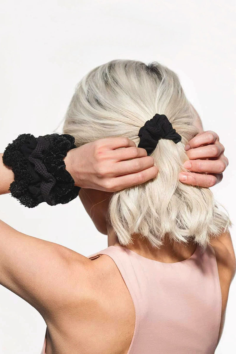 kitsch Textured Scrunchie Set - Black | Fashion Nova, Beauty | Fashion Nova