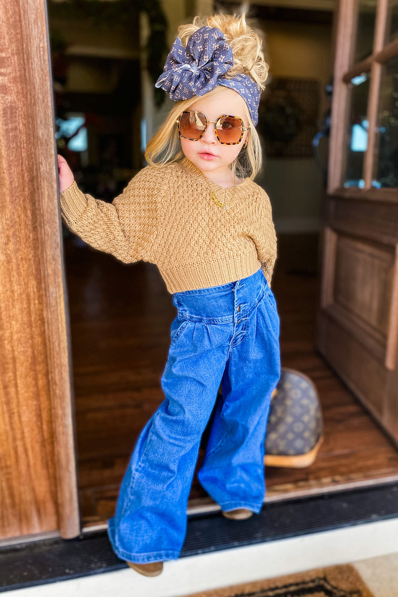 Mini Bella Vida Wide Leg Jeans - Medium Blue Wash | Fashion Nova, Kids ...